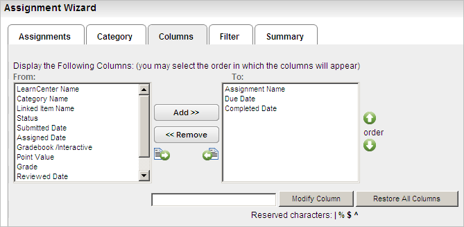 Assignments Dynamic Object