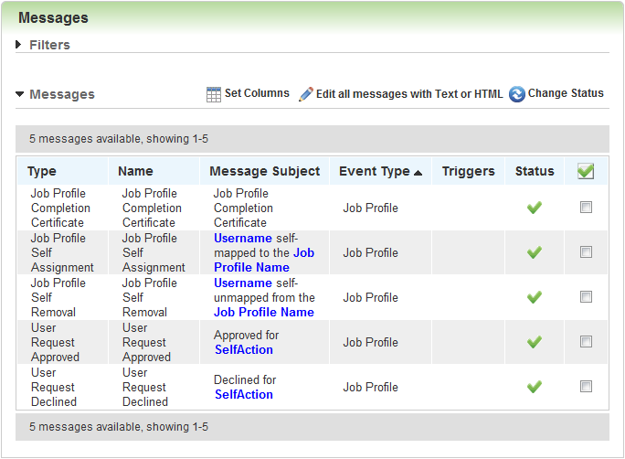 Communication Messages