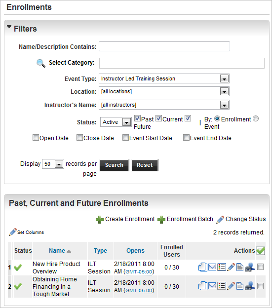 Managing Enrollments
