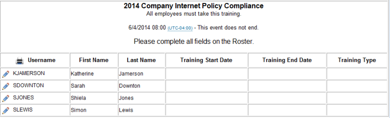 Customizing the Enrollment Roster Template