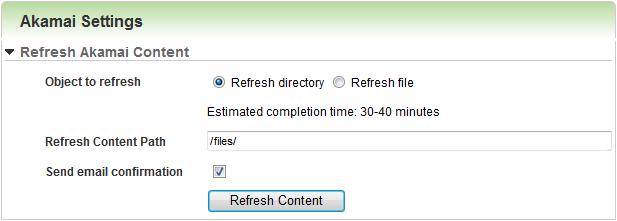 Refreshing Akamai® Cache