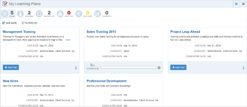 Adding a Custom Learning Plan Widget