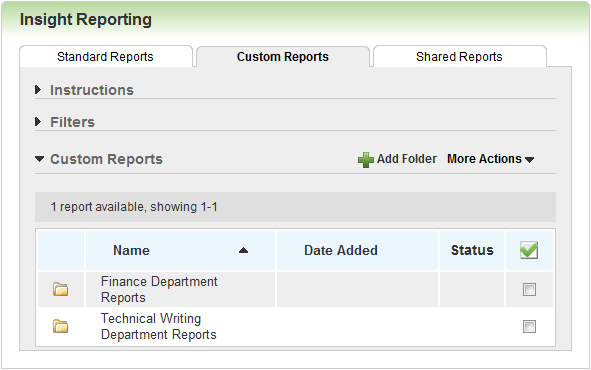 Custom Insight Reports